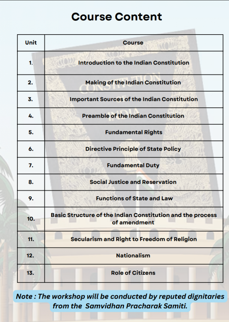 Certification Course on Indian Constitution I Date:9-23 May 2023, Time ...